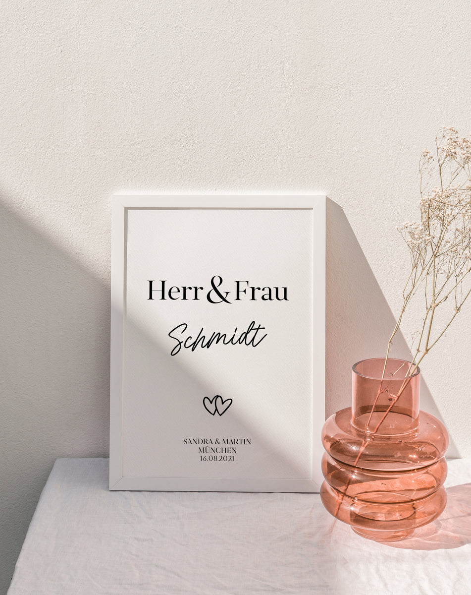 Herr & Frau - Poster – Herzchen.shop