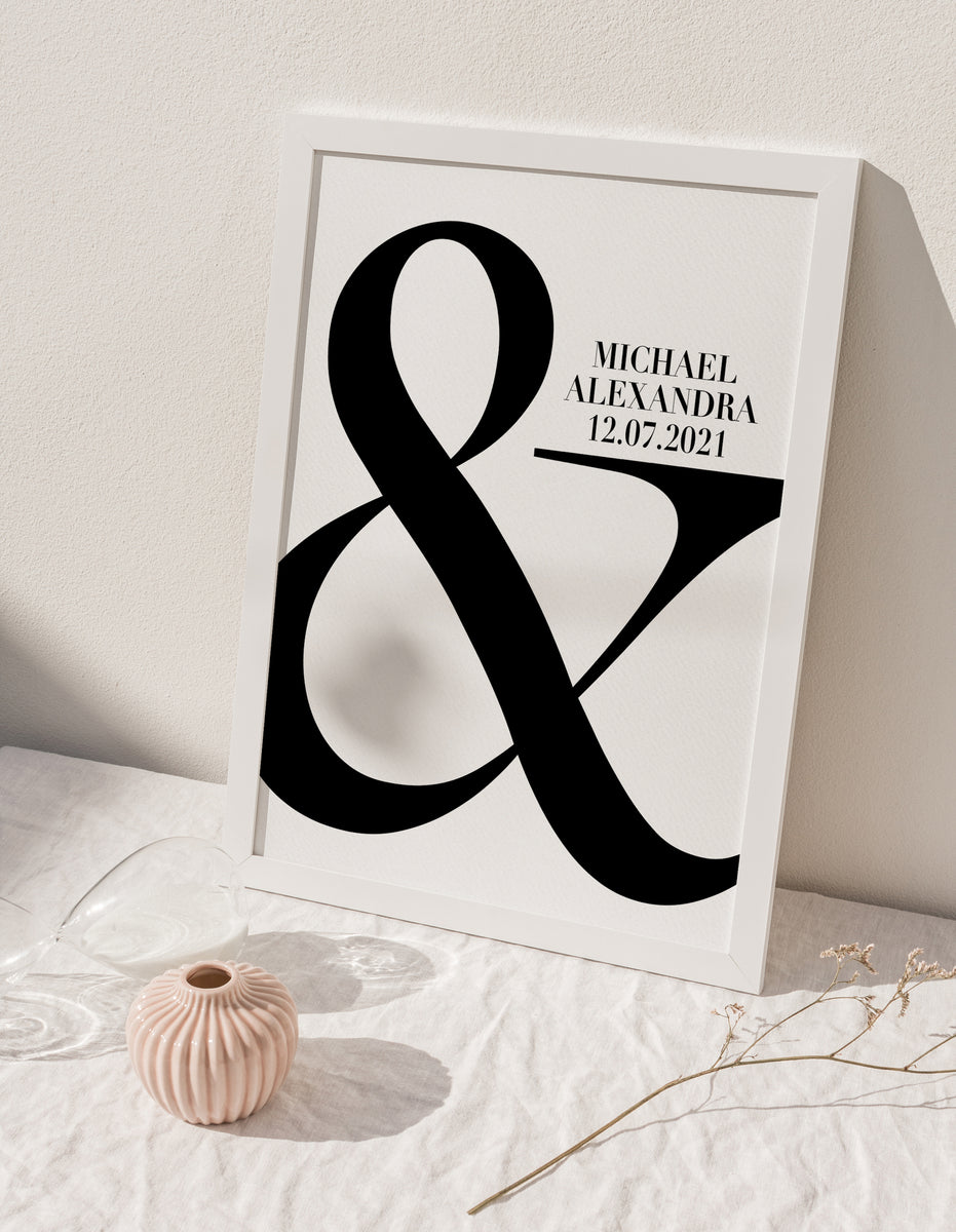 Und-Zeichen & - Poster – Herzchen.shop